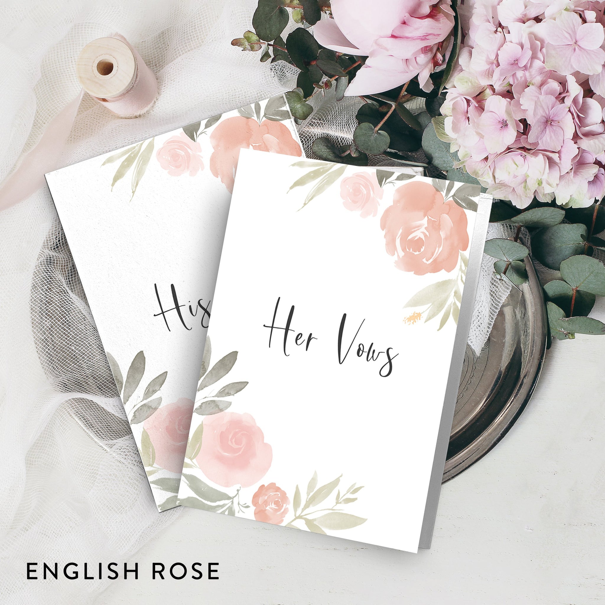 Custom Wedding Vow Cards (Set of 2) – Papercranes Design