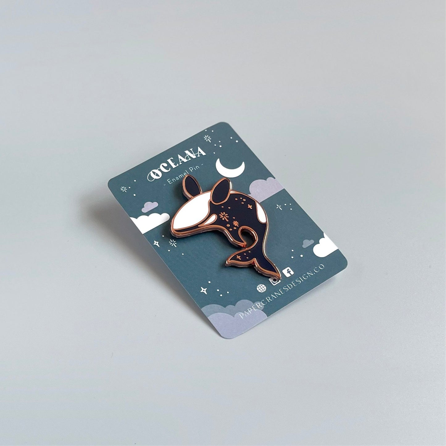 Oceana Enamel Pin | Orca – Papercranes Design